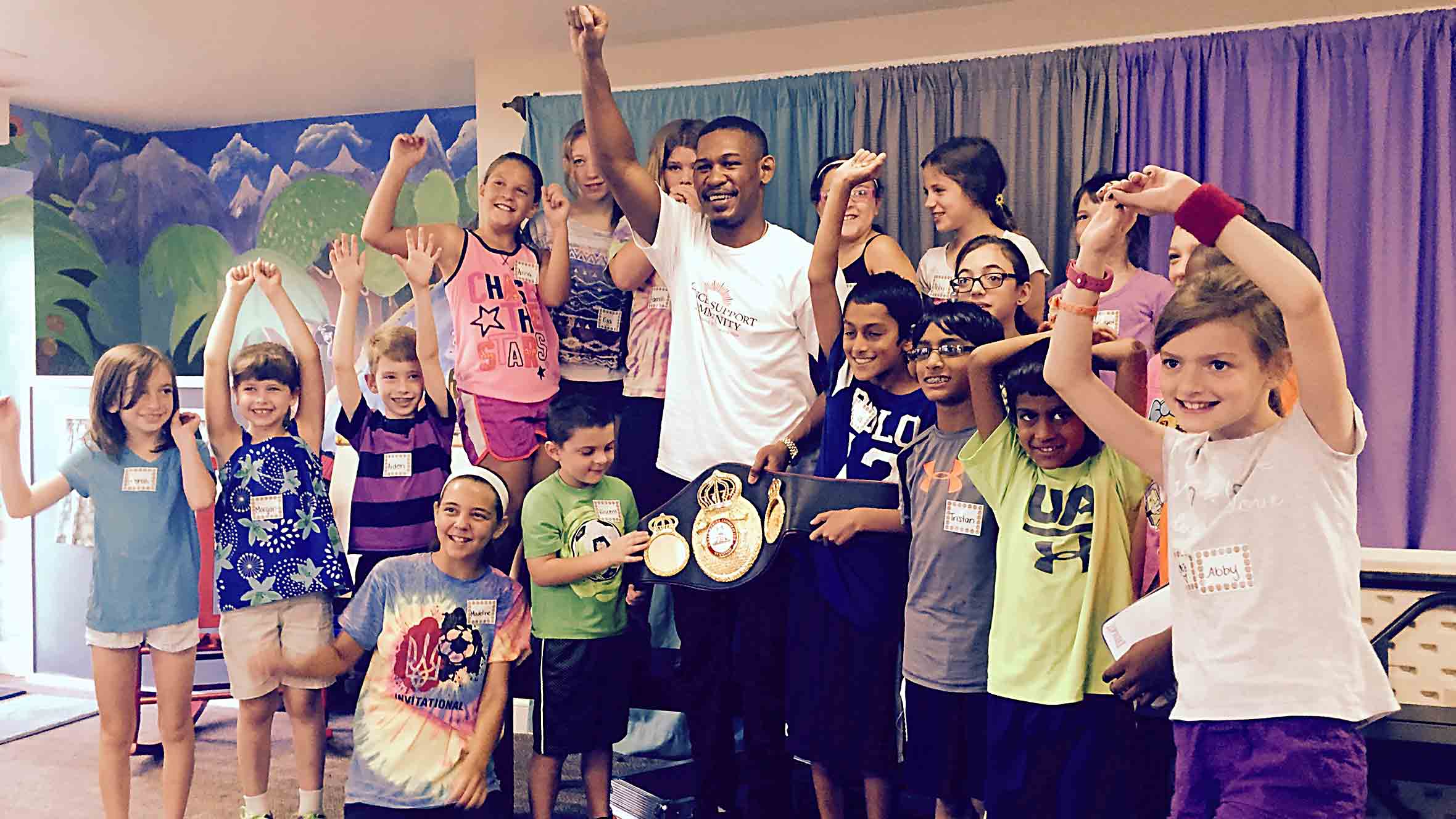 Daniel Jacobs gives a boost to sick kids